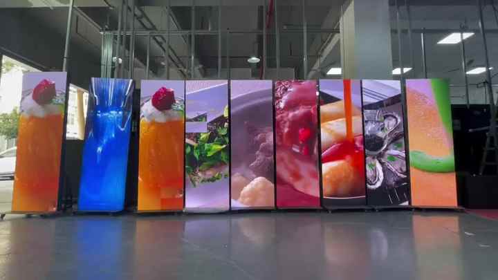Indoor Totem Led Advertising Banner Stand LED Advertising Player Led ...