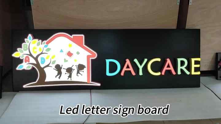 Custom Advertising Cafe Shop Logo Signage Board Acrylic LED