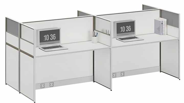 Employee 4 Person Linear Office Workstation Work Station Modern Ceo ...