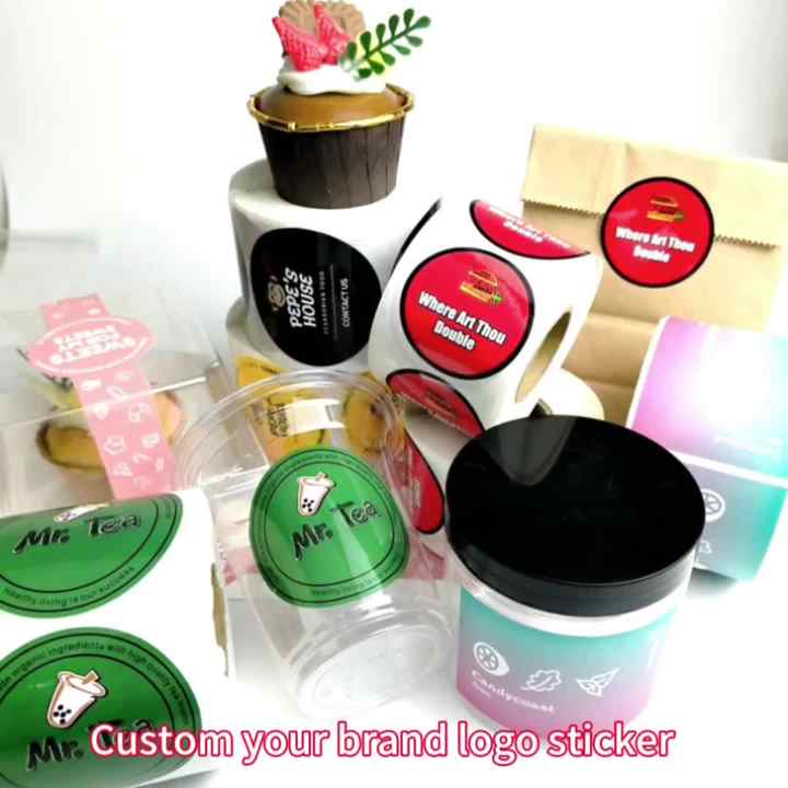 Custom Sticker logo Round Packaging Sticker Printing Waterproof ...