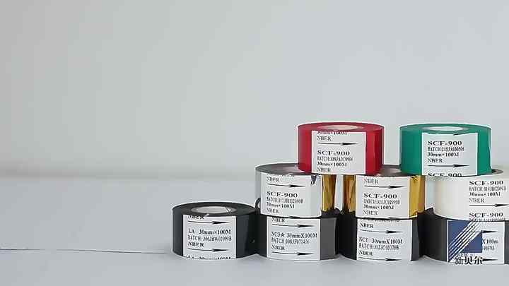 30mm X 100m Black Coding Ribbon Roll for SCF900 Hot Stamp Ribbon on ...