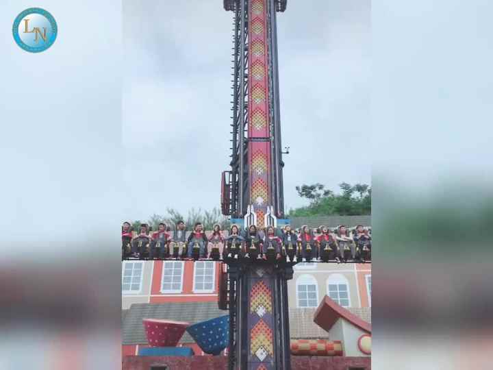 Thrilling Free Fall Drop Tower Rides Adults Carnival Games Outdoor ...