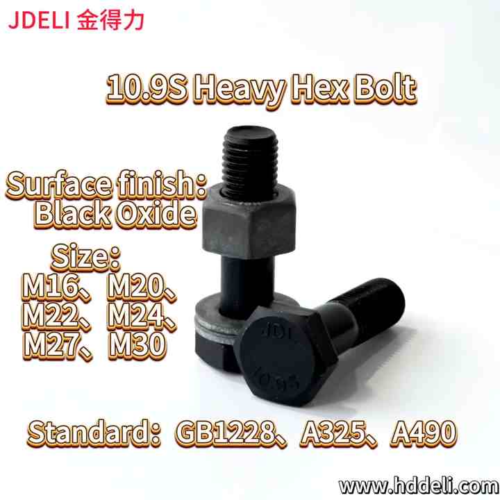 Class 10.9 Hex Bolts with Matching Nuts and Washers DIN 933 Standard ...
