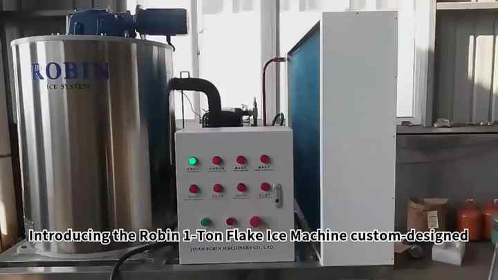 1 Ton Industrial Ice Machine 500/1000kg Storage Capacity 220V Air ...