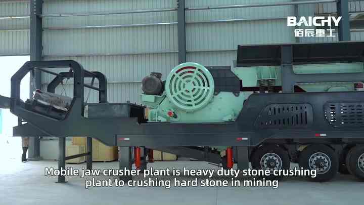 Baichy Diesel Engine Mobile Quarry Stone Roller Crusher Plant 80-100tph ...