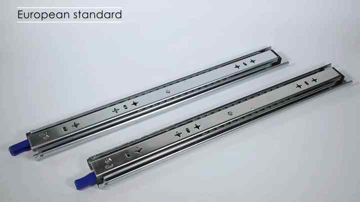 For Telescopic Full Extension Rail 3-Fold Cold Rolled Steel Ball ...