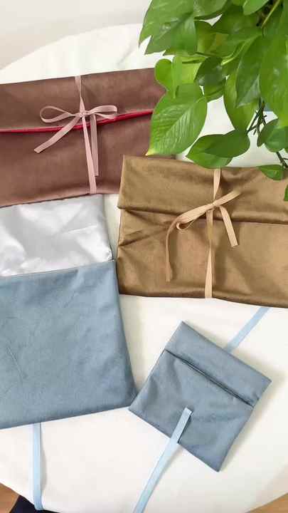 Chuanghua BSCI Velvet Envelope Dust Bag With Satin Lining Layer ...