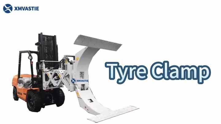 Forklift Rotating 360° Rotation Tyre Clamp for Efficient Tire Handling ...