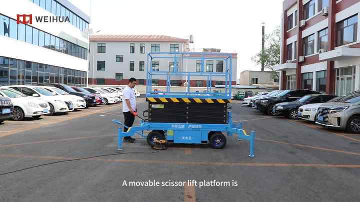 Movable Lift Platform 6m 8m 10m 12m Portable Scissor Lift Elevator ...