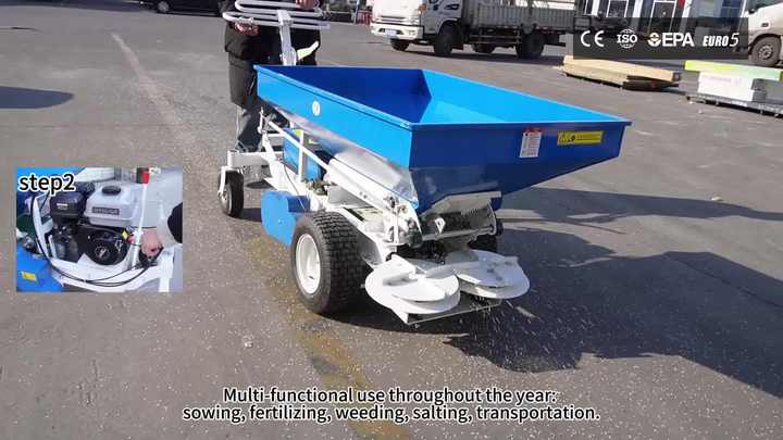 EPA EURO5 Self-Propelled Fertilizer Spreader Double Disc Double Shaft ...