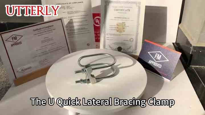 For FM Approved U-Quick Lateral Bracing Clamp Double Pipe Clamps Hot ...