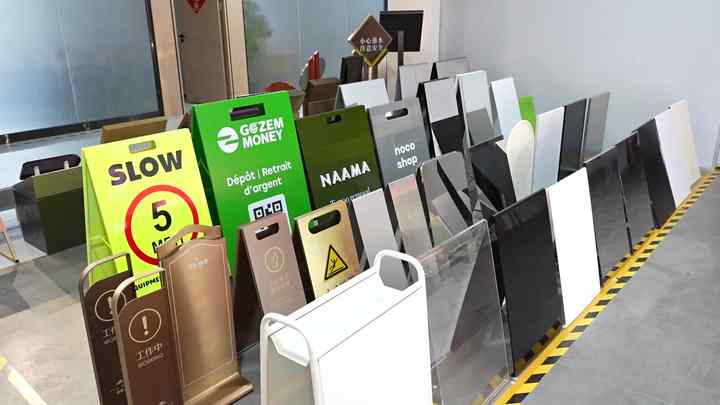 Custom Mirror Stainless Steel a-Frame Signage Double Side