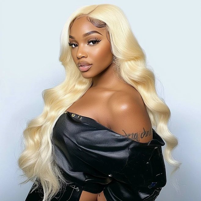 Insi 40 Inch Blonde 613 HD Lace Frontal Wig 13x6 Curly Wig Preplucked ...