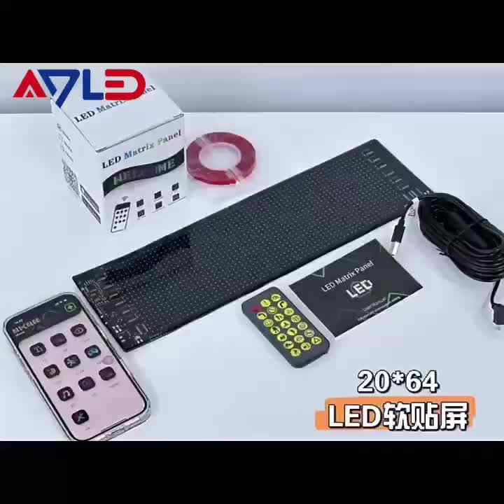 Car Led Matrix Pixel Panel Hard Screen 5V USB RGB Led Matrix Panel ...