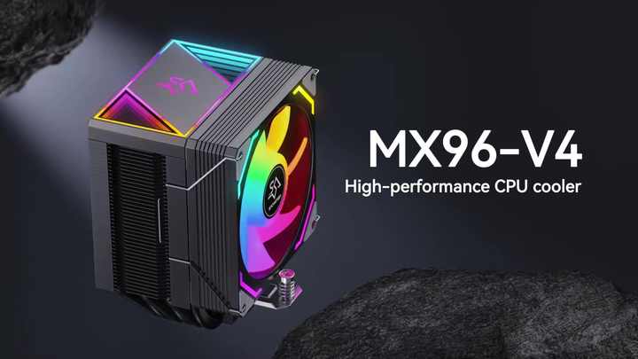 SNOWMAN RGB LED CPU Cooler Fan with PWM Speed Control 12V Air Cooling ...