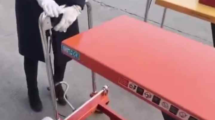 Jichuan 4-Wheel Hydraulic Scissor Lift Table 250kg/350kg Capacity ...