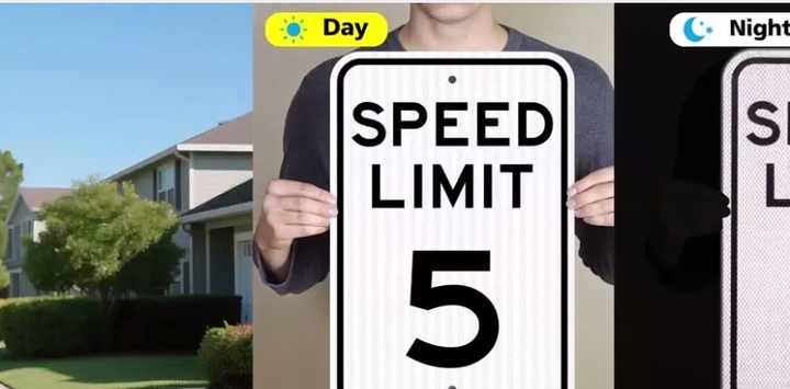 High-Visibility Speed Limit 5 Sign - Prismatic Reflective Safety Sign ...
