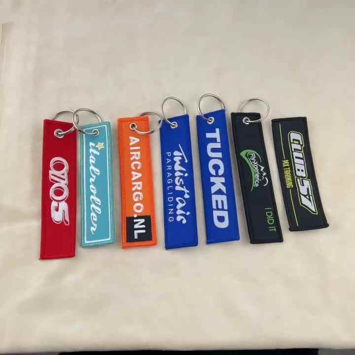 Factory Promotion Airplane Aviation Embroidery Keychain and Custom ...