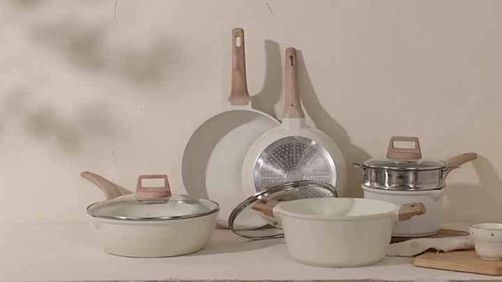 JADE Classic Eco-Friendly 7-Piece Multi-Layer Coating Aluminum Cookware ...