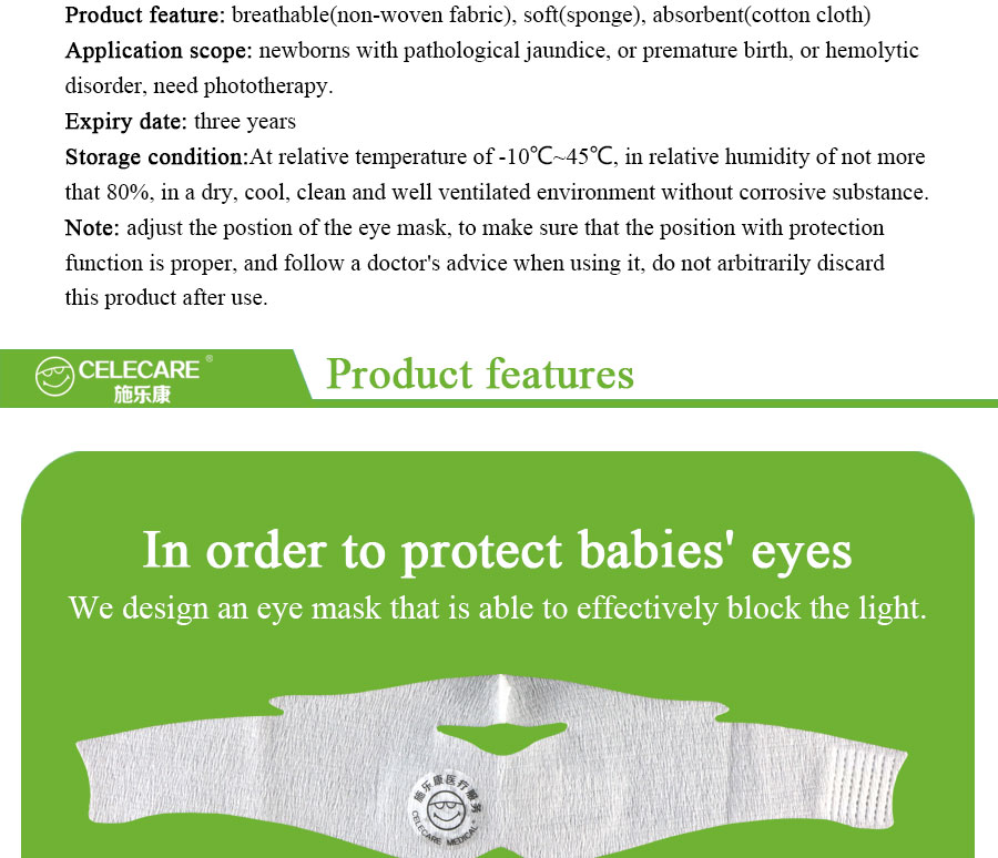 CELECARE Neonatal Phototherapy Eye Shield - Baby Eye Protection