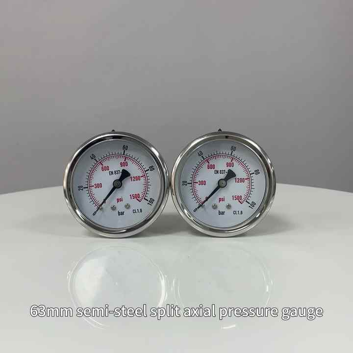 SPR 0-100 Bar High Pressure Gauge with BSP Connection, 63mm Split Axial ...