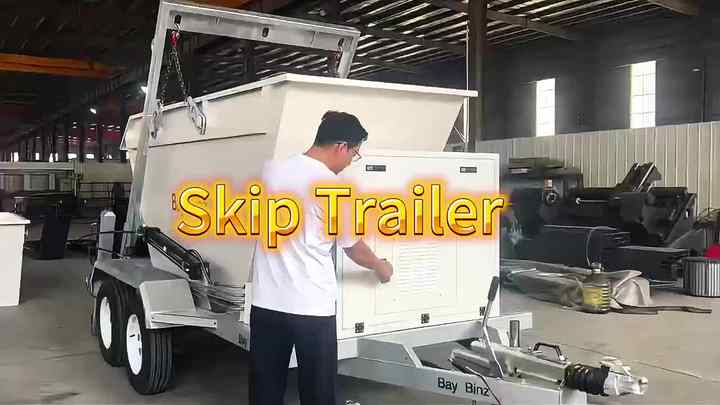 Waste Recovery Skip Bin Loader Trailer - Universal Skip Trailer for Sale