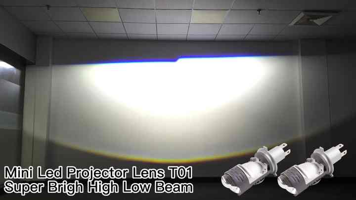 Mini Bi Led Projector Lens H4 Super Bright High Low Beam 55W Bi Led ...