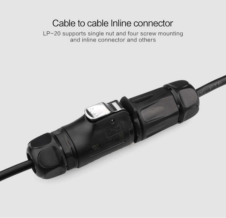 Industrial ip67 waterproof cable joints Circular 12 pin connector assembly