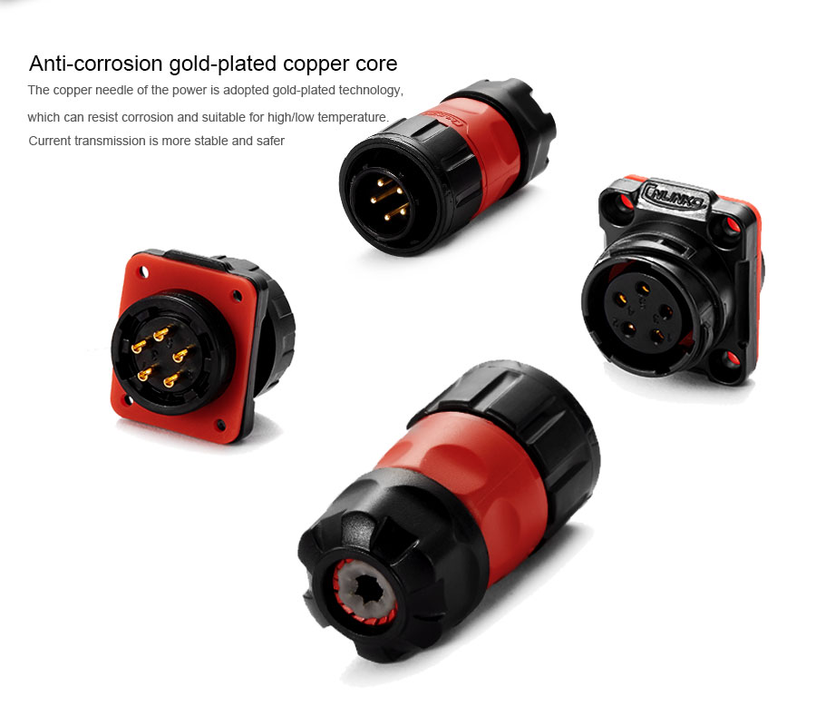 12V DC Connector Jack Antenna Wire Electrical Connector 12 Pin Connector