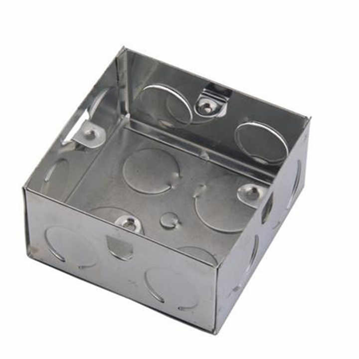 3*3 Knockout Sheet Metal Small Steel Box - Galvanized