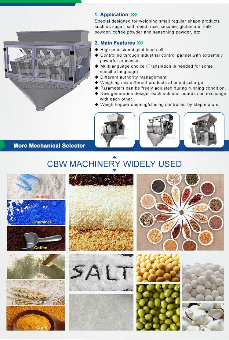 8 Heads Linear Combination Multihead Weigher for Packaging