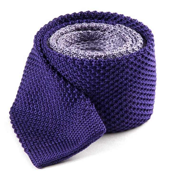 Silk Knitted Kailong Tie - Solid Brown Business Necktie, Eco-Friendly ...