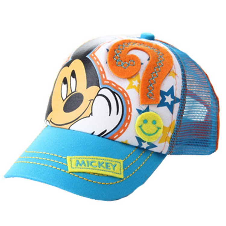 Children Cartoon Print Cap Children Baseball 6 Panel High Quality Mesh ...
