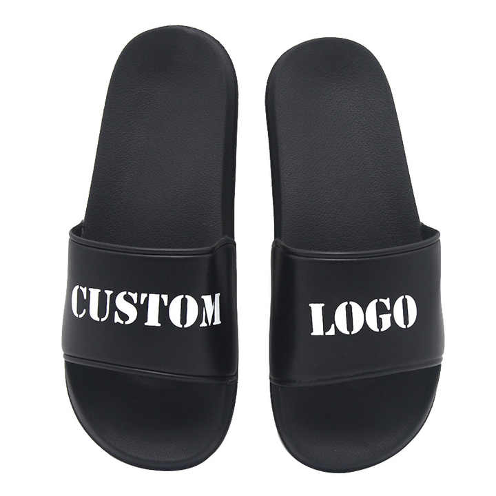Black Slide Slippers - Custom Wholesale & Sublimation