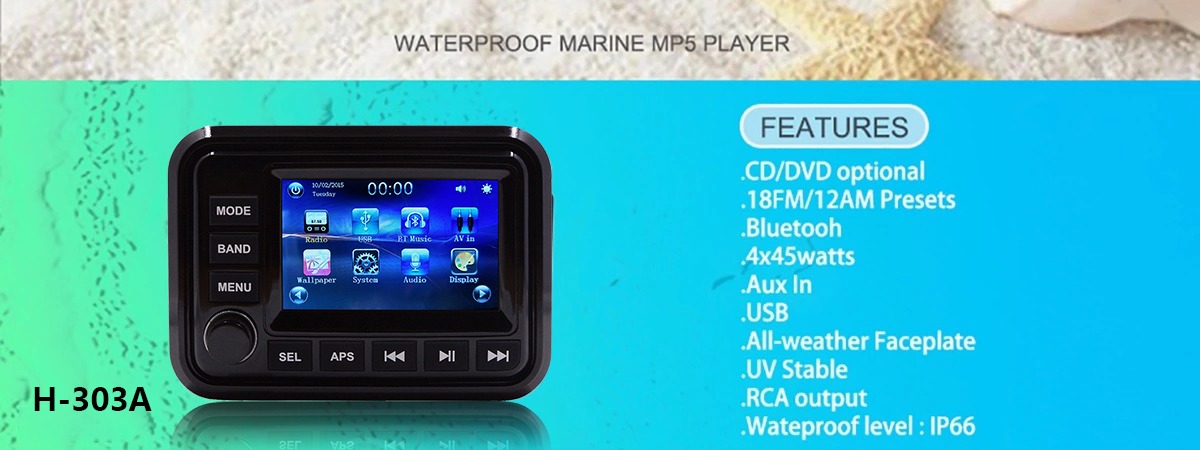Hasda Electric Ltd. - Marine Audio Waterproof Stereo MP3 Player Boat ...