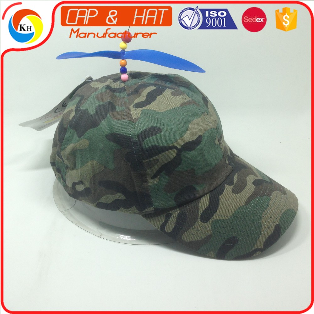 Children 6 Panel Camouflage Baseball Cap With Helicopter Propeller in ...