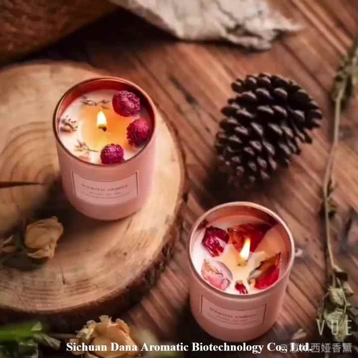 Personalized Private Logo 5.5oz Natural Soy Wax Scented Candle Pink ...