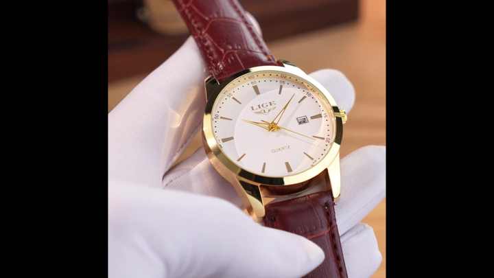 LIGE LG89143 Men's Luxury Quartz Watch - 40mm Dial Design