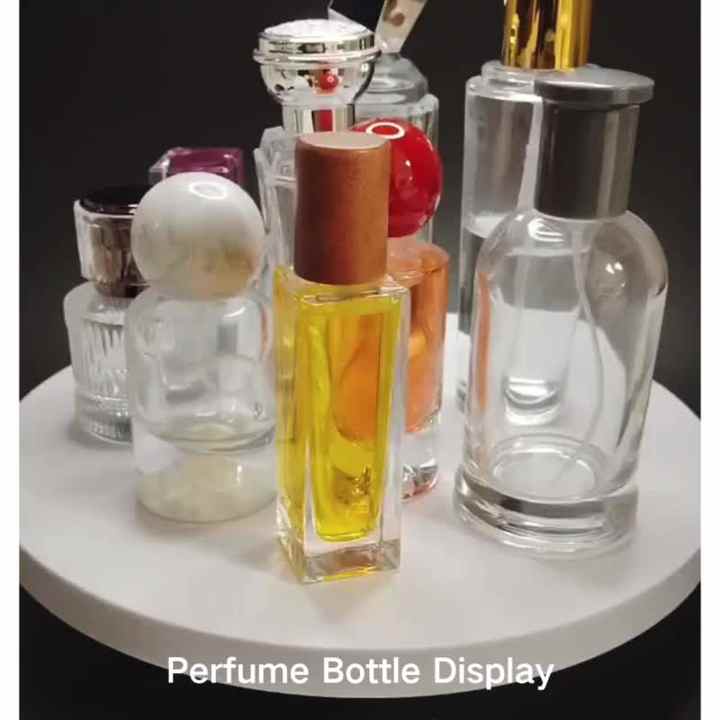 Perfume Bottle Empty Transparent Round Flat Spray Perfume Bottle 50ml ...