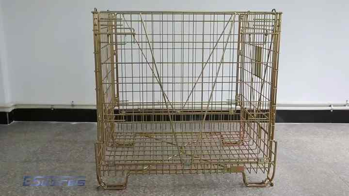 Factory Half Open Door Mild Steel Q235 Wire Mesh Container with ...