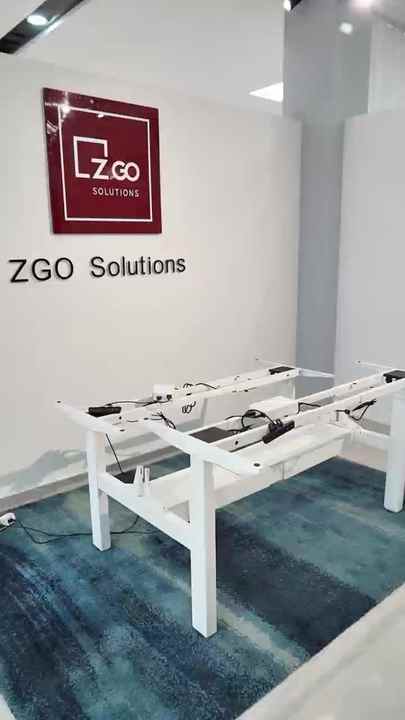 ZGO Metal Ergonomic Electric Lift Desk with Dual Motor for Home and ...