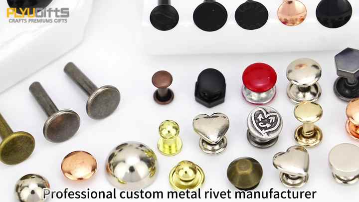 Double Cap Metal Dome Rivet Fastener Garment Accessories Printed Flat ...