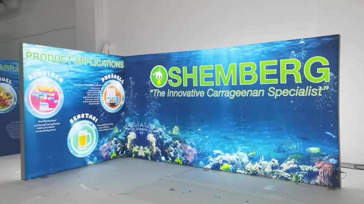 Modular 10x10 Tool Free SEG Backlit Light Box Portable Trade Show ...