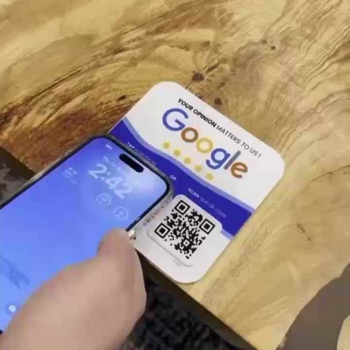 Acrylic NFC QR Code Sticker Tag T5577 RFID Business Card for Cafe Table ...