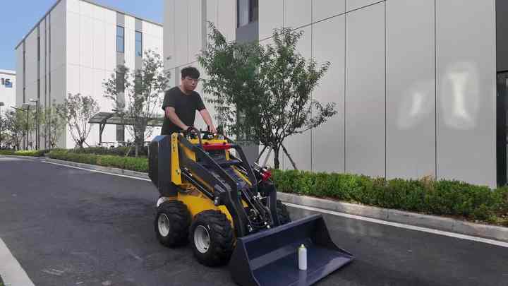 Mini Wheel Loader RATO Engine Gasoline Skid Steer Loader Compact Stand ...