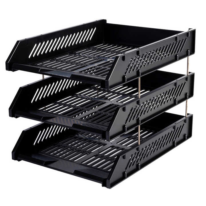 Plastic Office Desktop Organization - Stackable Document Trays