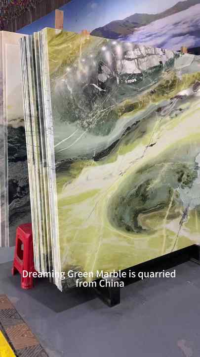 Dreaming Green Marble Slab - Luxury for Kitchen Countertops