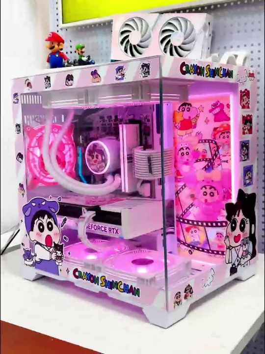 Asuka Langley Inspired ATX Vertical Desktop Gaming Computer Case with ...
