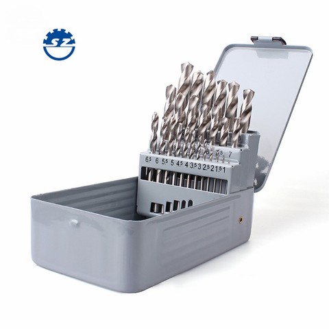 Metal Box High Speed 25pcs Drill Bit Set For Iron Steel