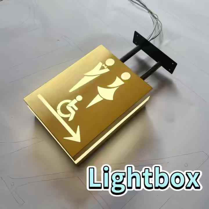 Outdoor Stainless Steel Square Light Box Sign Display Led Lightbox ...